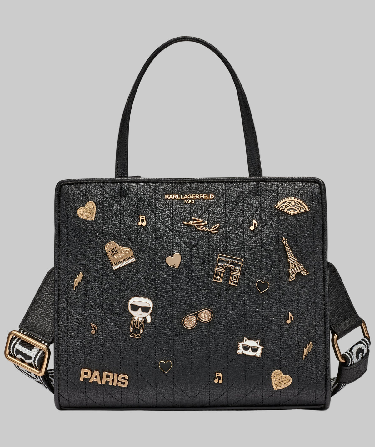 Maybelle Satchel With Pins | Crossbodies & Satchels | Karl Lagerfeld Paris