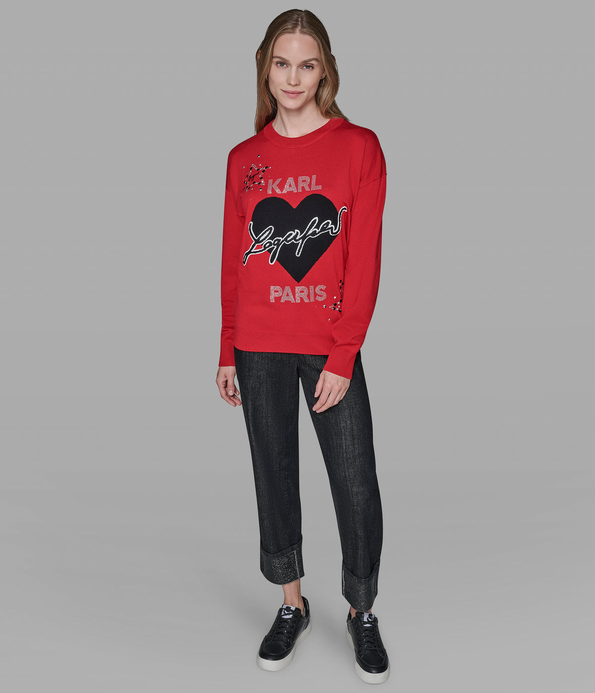 Whimsy Karl Heart Embellished Sweater | Sweaters & Tops | Karl ...