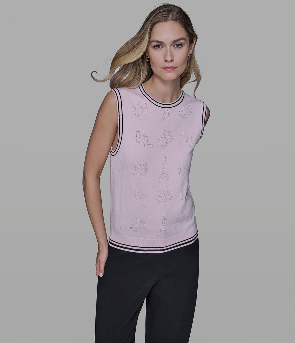 Paris Logo Shell | Sweaters & Tops | Karl Lagerfeld Paris