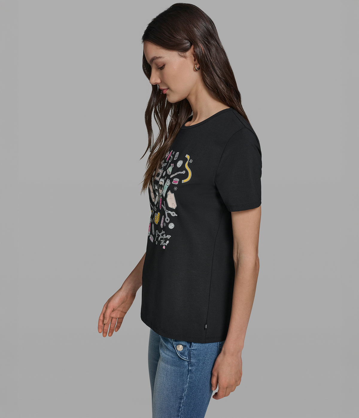 Cotton Jersey Karl Et Choupette Whimsy Tee | Tees & Tanks | Karl ...
