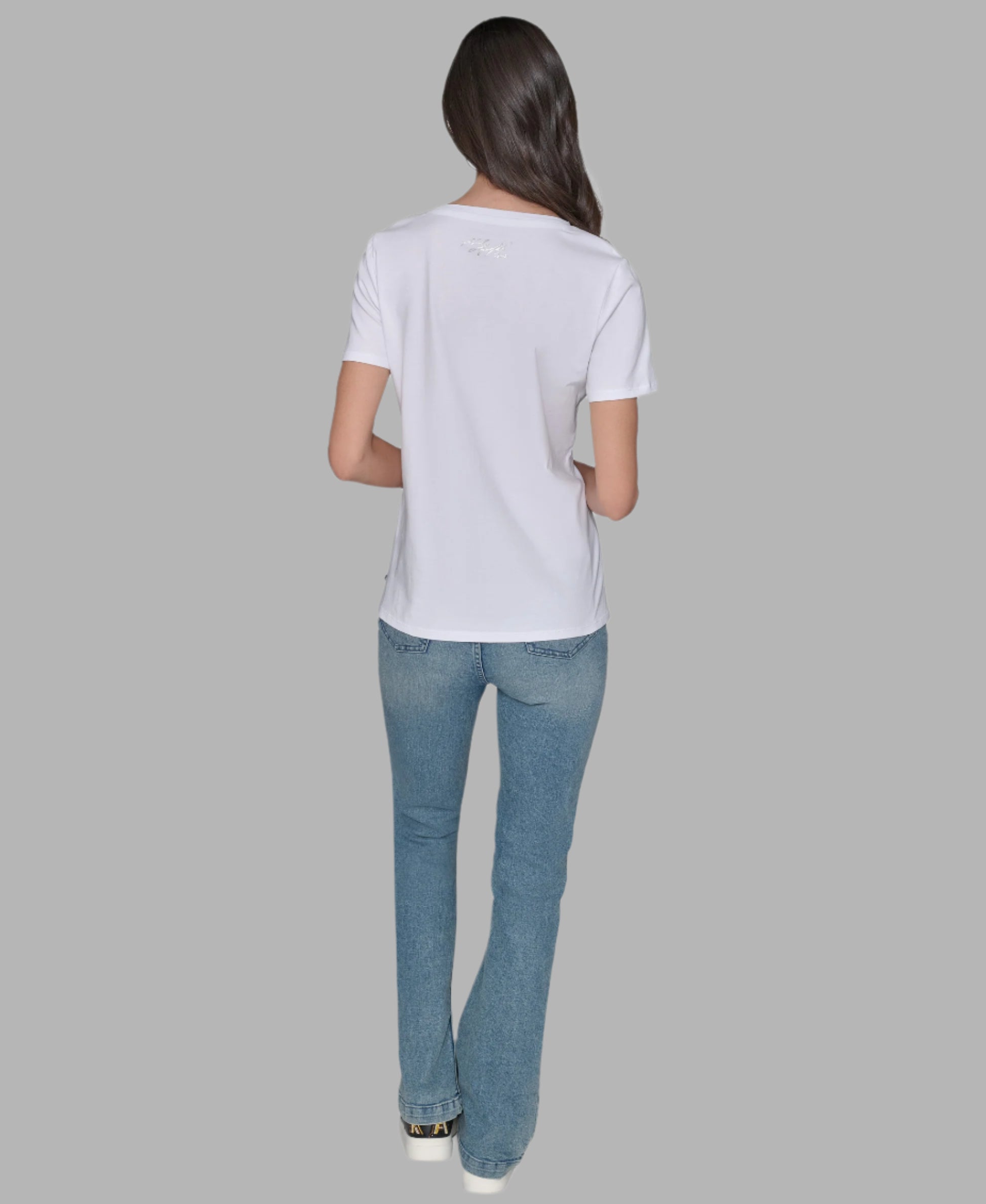 Jeweled Eiffel Tower Logo Tee | Tees & Tanks | Karl Lagerfeld Paris