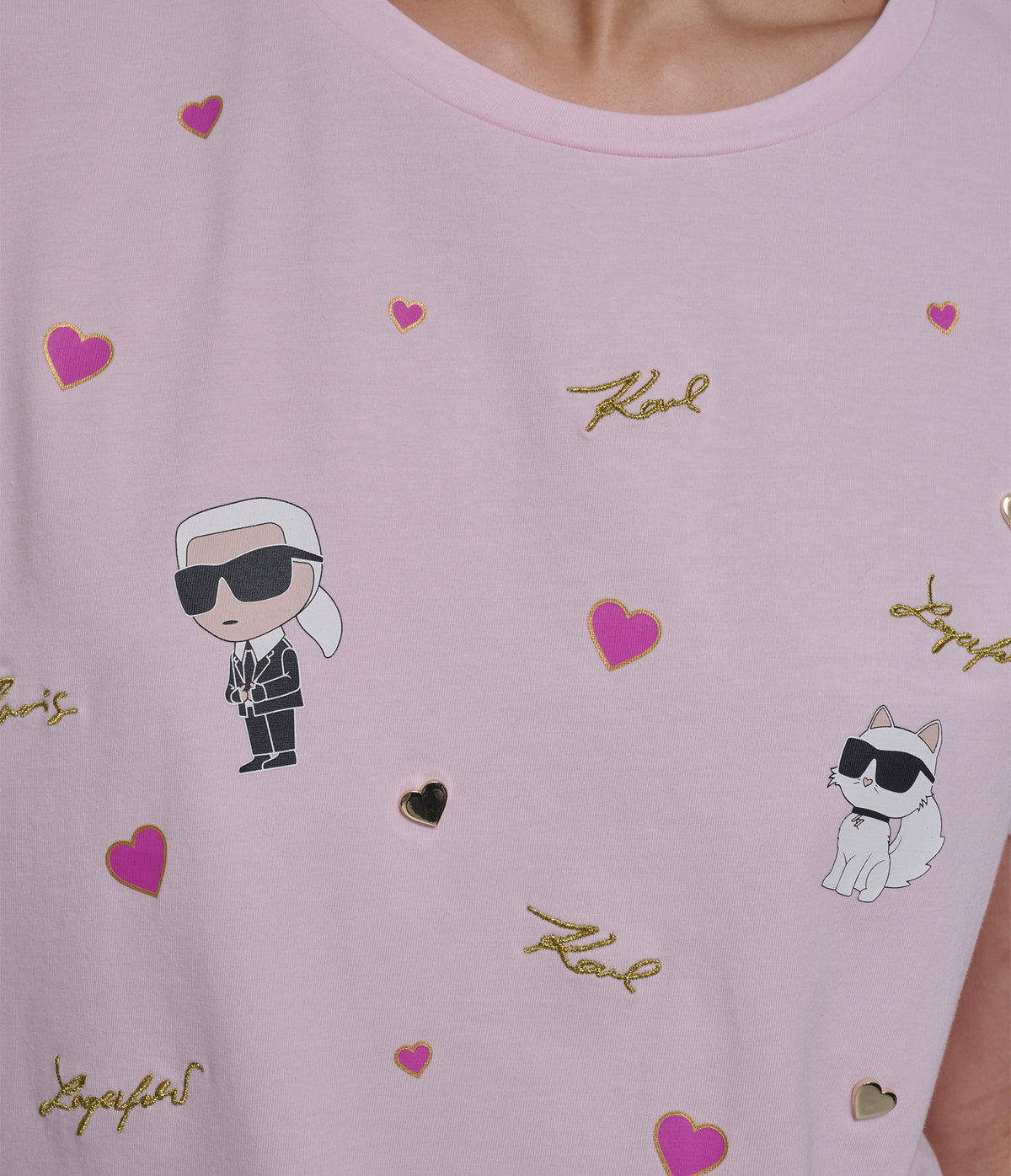 Cate Pins Tee | Tees & Tanks | Karl Lagerfeld Paris