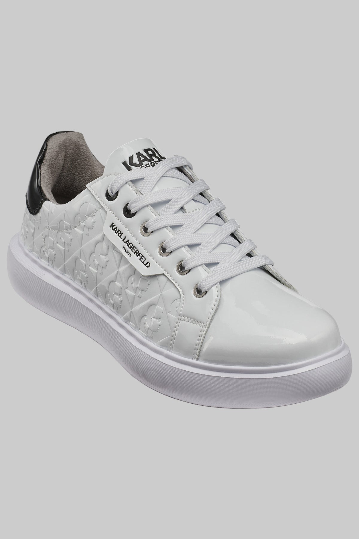 Patent Sneaker With Side 3d Karl Head | Sneakers | Karl Lagerfeld Paris