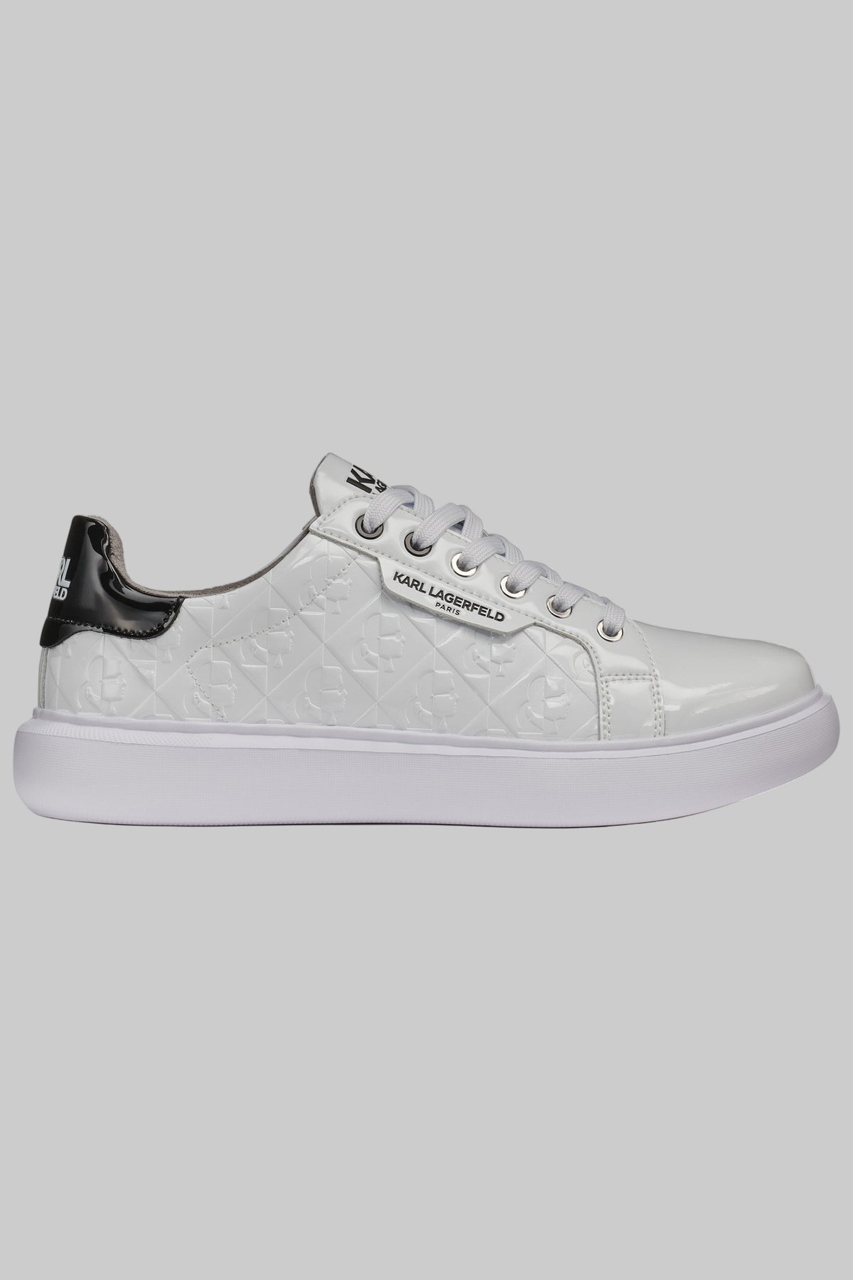 Patent Sneaker With Side 3d Karl Head | Sneakers | Karl Lagerfeld Paris